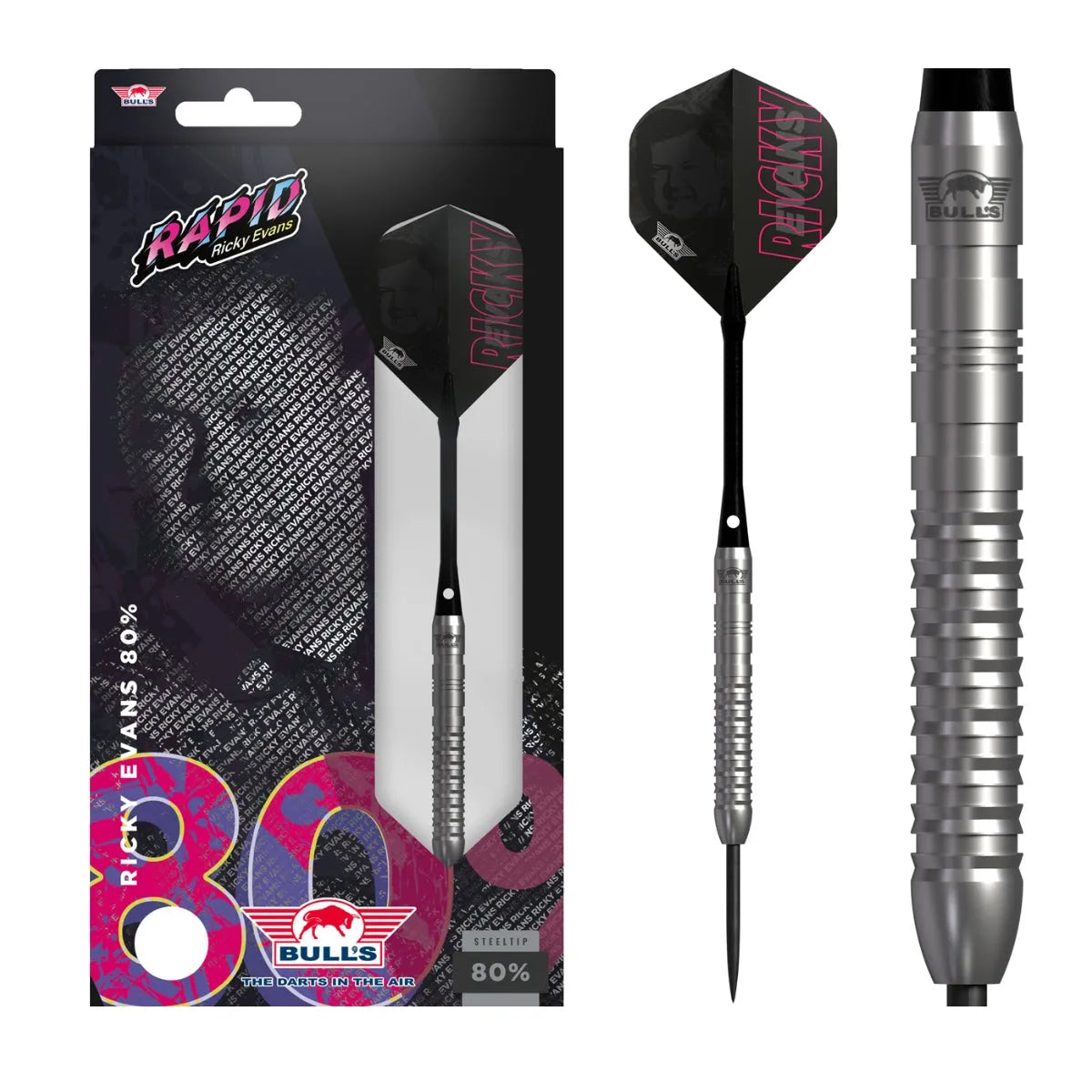 Bull's NL Ricky Evans E2 80% Tungsten Steel Tip Darts – Premier Darts