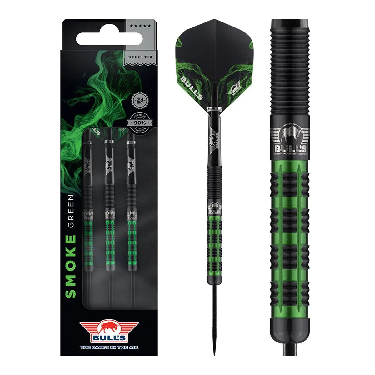 Bull's NL Smoke Green 90% Tungsten Steel Tip Darts – Premier Darts