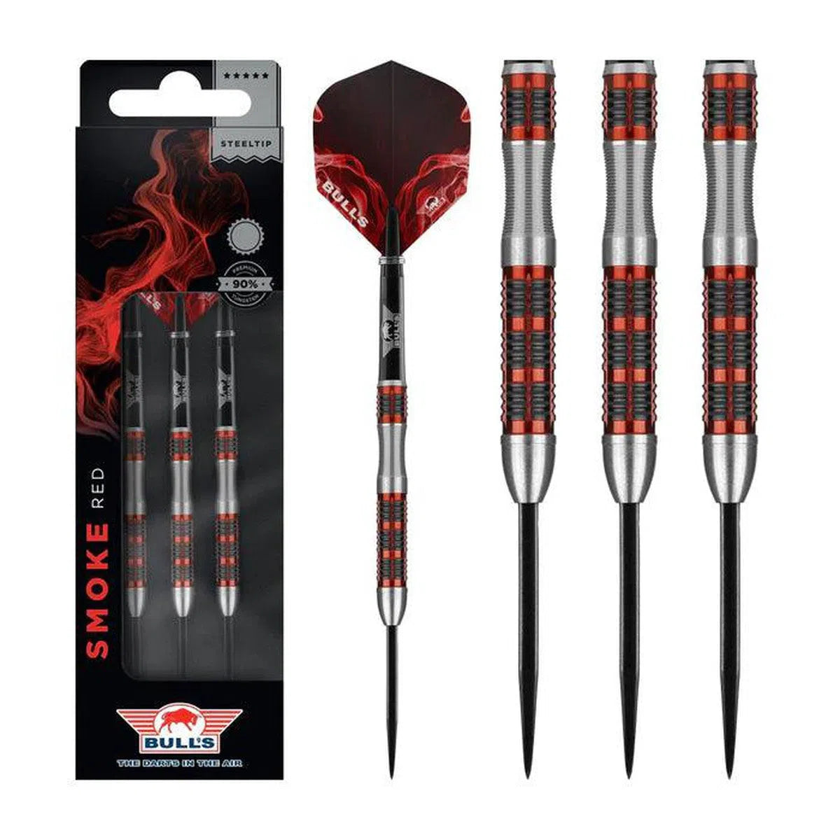 Bull's NL Smoke Red B 90% Tungsten Steel Tip Darts – Premier Darts