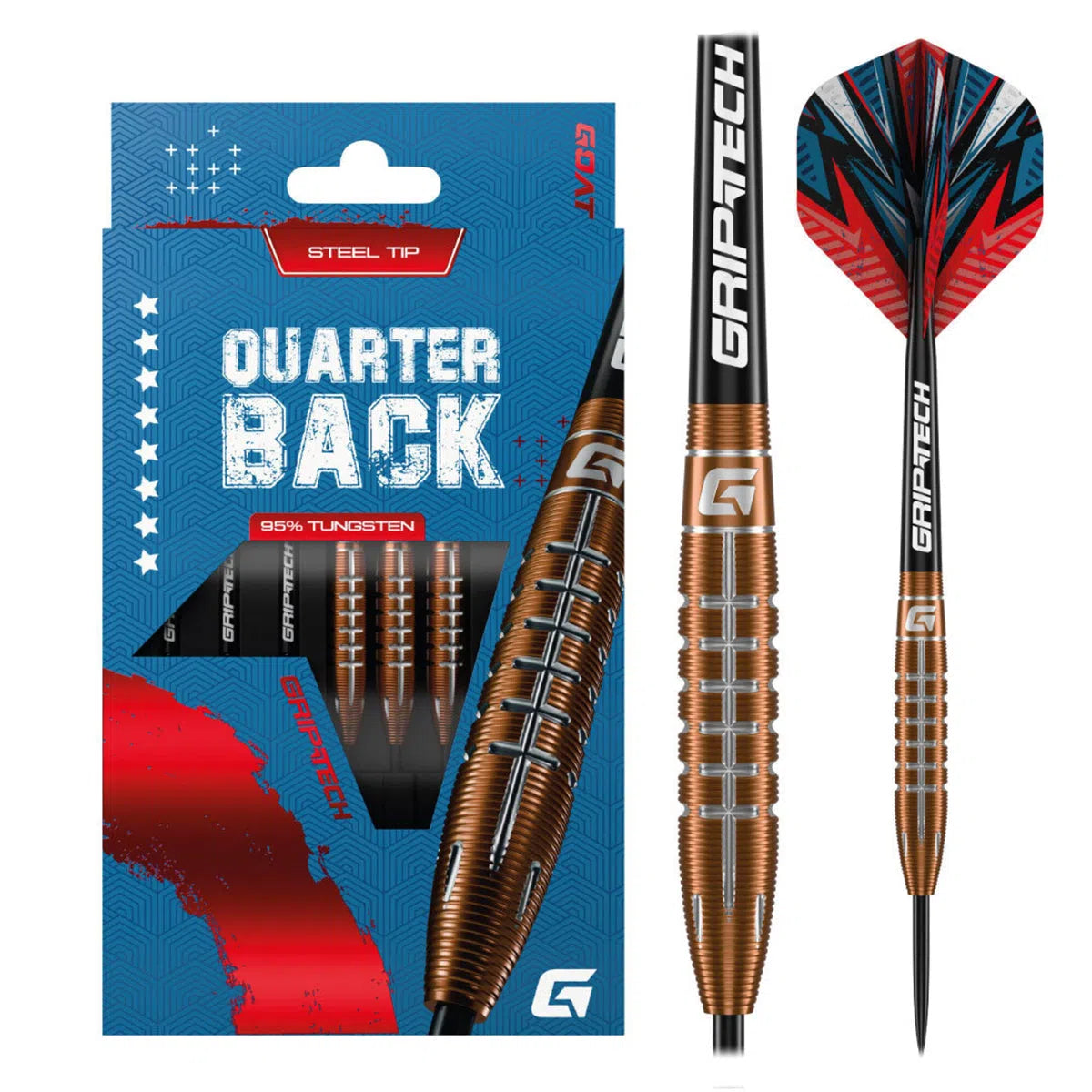 GOAT Quarterback V2 95% Tungsten Steel Tip Darts – Premier Darts