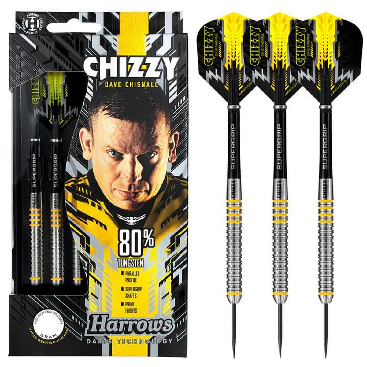 Harrows Dave Chisnall Chizzy 80% Steel Tip Darts – Premier Darts