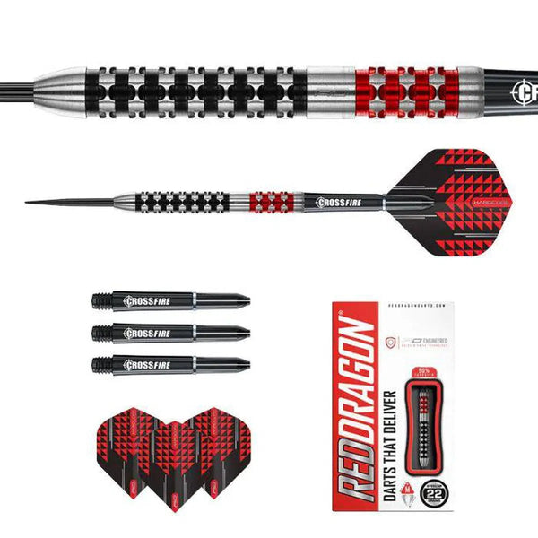 Red Dragon Crossfire 90% Tungsten Steel Tip Darts - Premier Darts