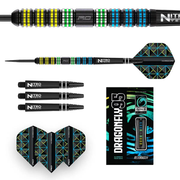 Red Dragon Dragonfly 95 Black - Parallel 95% Tungsten Steel Tip Darts ...