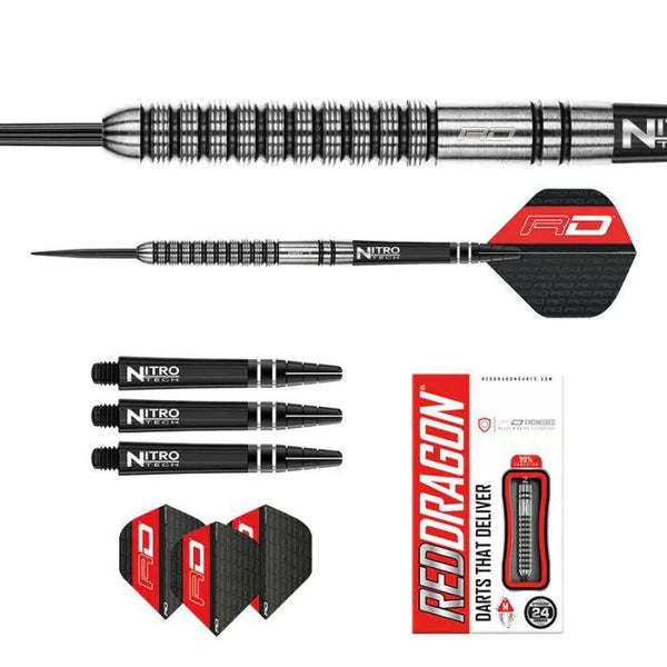 Red Dragon Gian Van Veen 90% Tungsten Steel Tip Darts - Premier Darts