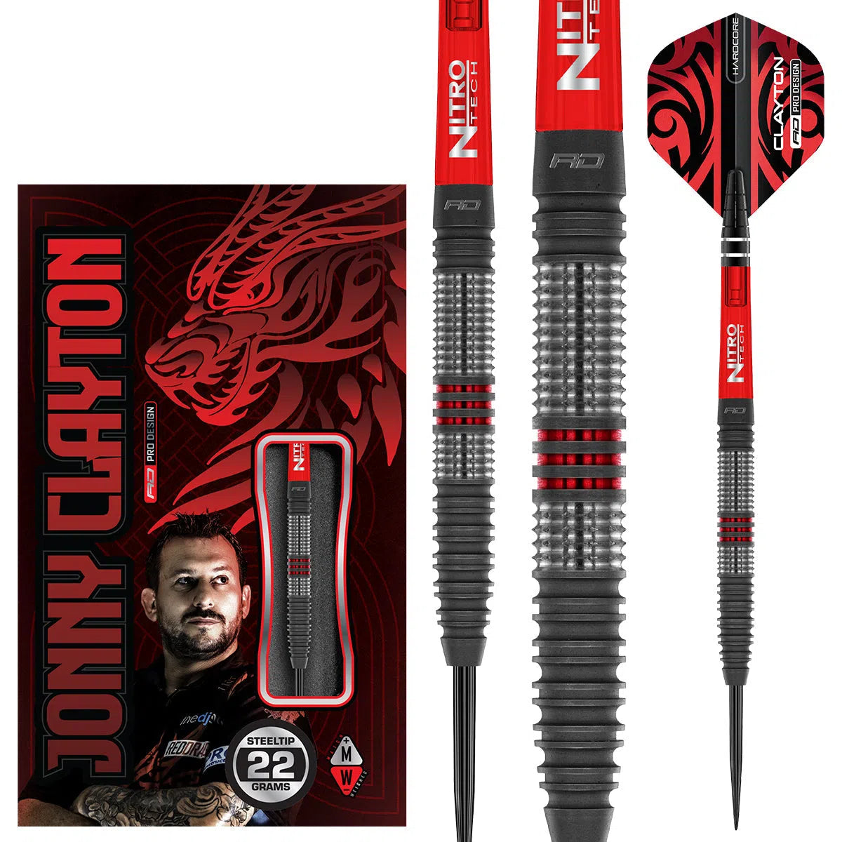 Red Dragon Jonny Clayton Hiraeth 90% Steel Tip Darts – Premier Darts