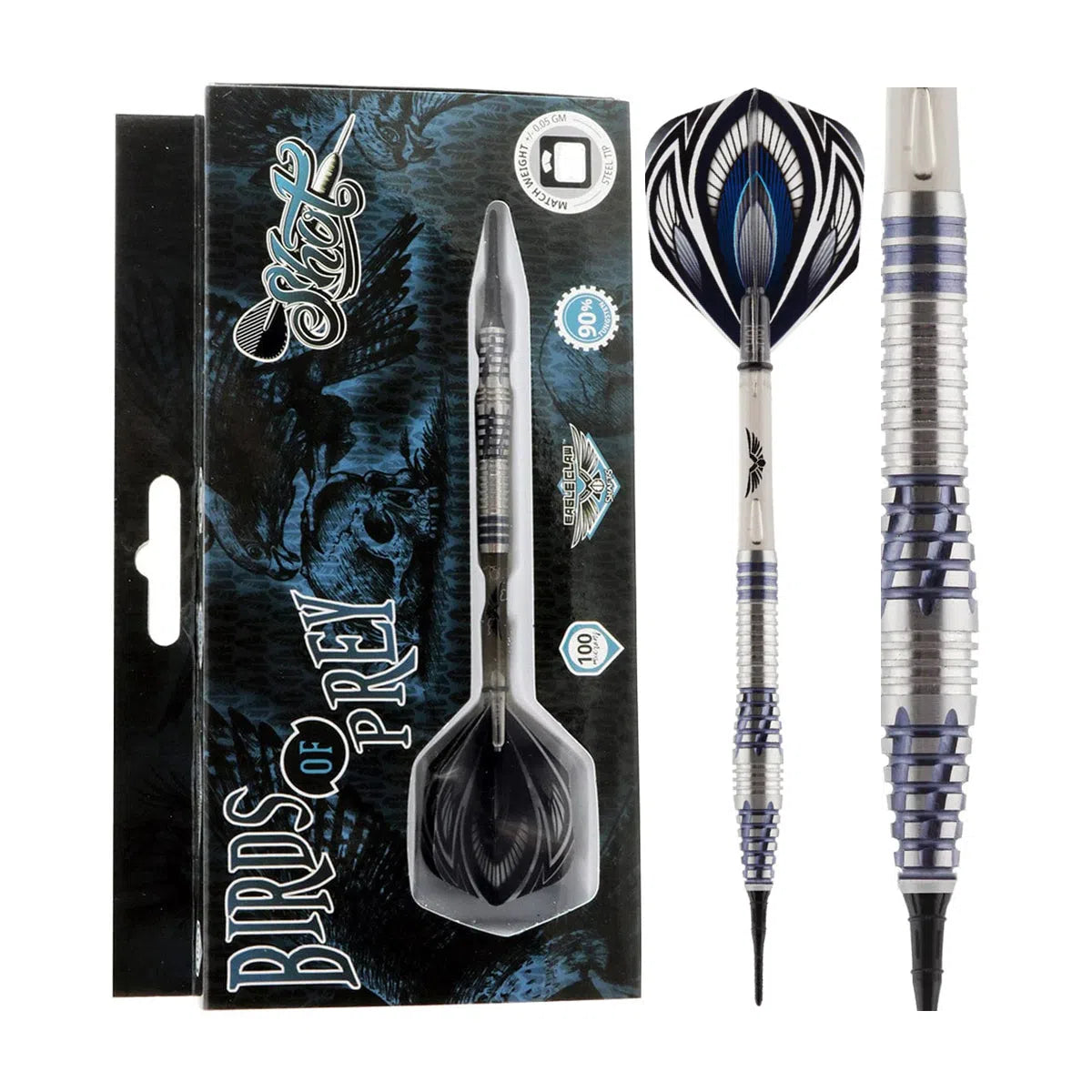 Shot Birds of Prey Falcon 90% Tungsten Soft Tip Darts – Premier Darts