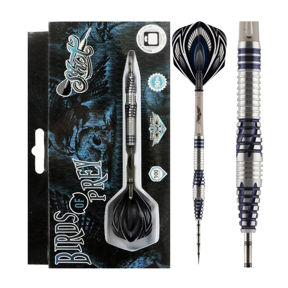 Shot Birds of Prey Falcon 90% Tungsten Steel Tip Darts – Premier Darts