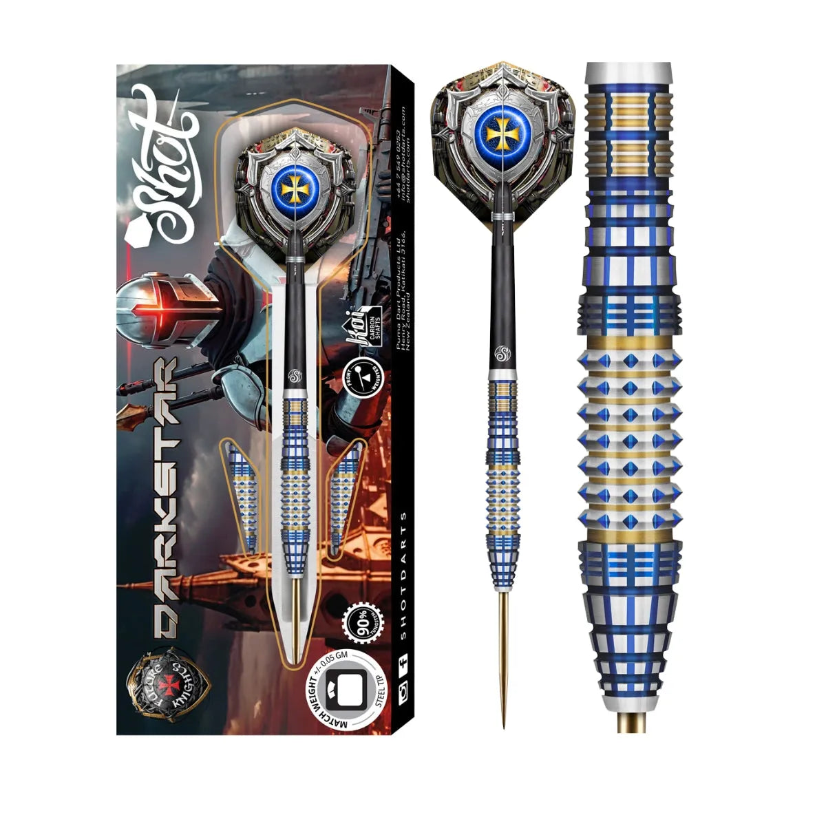 Shot Future Knights Darkstar 90% Tungsten Steel Tip Darts – Premier Darts