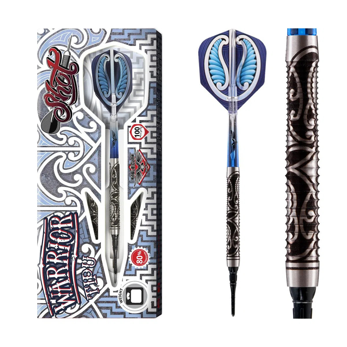 Shot Warrior Tipu 80% Tungsten Soft Tip Darts – Premier Darts