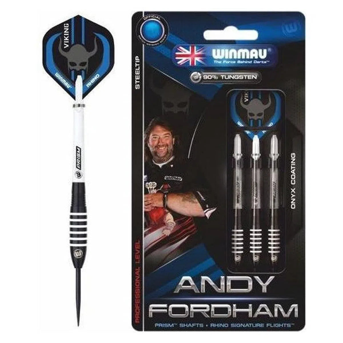 Winmau Andy Fordham Black Onyx 90% Steel Tip Darts – Premier Darts
