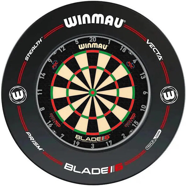 Winmau Blade 6 Triple Core Dartboard & Surround Bundle - Premier Darts