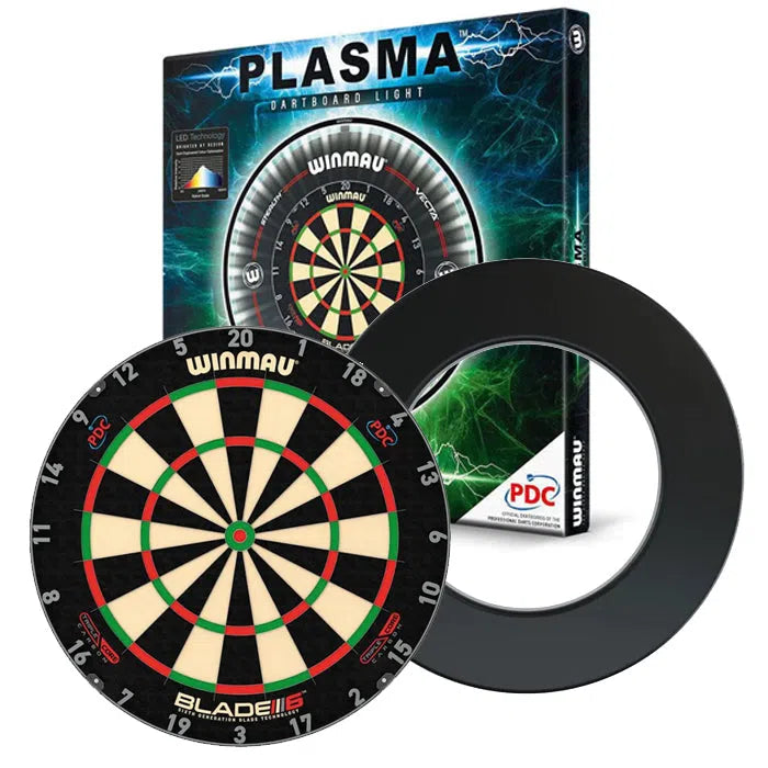 Winmau Blade 6 Triple Core Plasma & NPQ Surround Bundle – Premier Darts