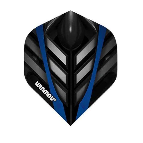 Winmau Mega Standard Black, Blue & Grey Flights - Premier Darts