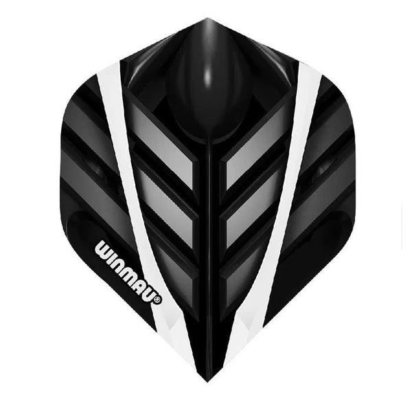 Winmau Mega Standard Black, White & Grey Flights - Premier Darts